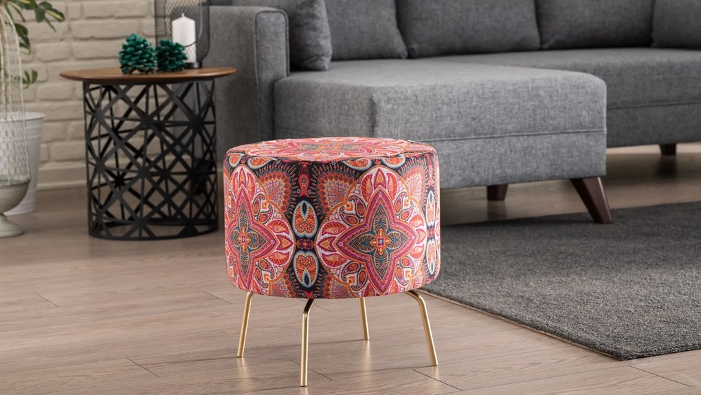 Atelier del Sofa Taburet Octo - Multicolor, Vícebarevná