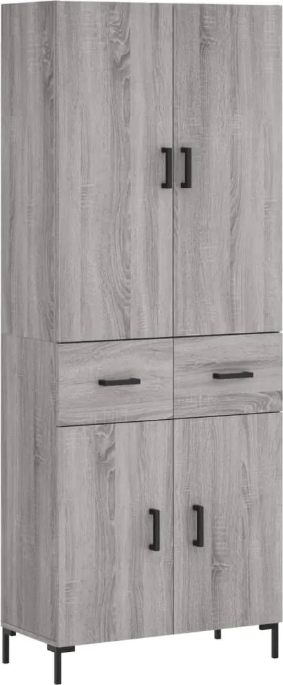 Skříň highboard šedá sonoma 69,5 x 34 x 180 cm kompozitní dřevo 3198151