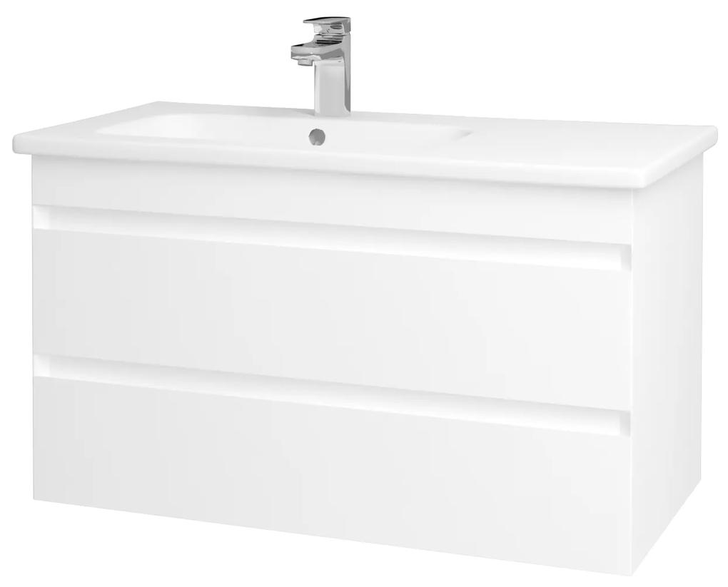 Dřevojas Koupelnová skříň MAJESTY SZZ2 90 Varianta: L01 Bílá vysoký lesk / IND Individual