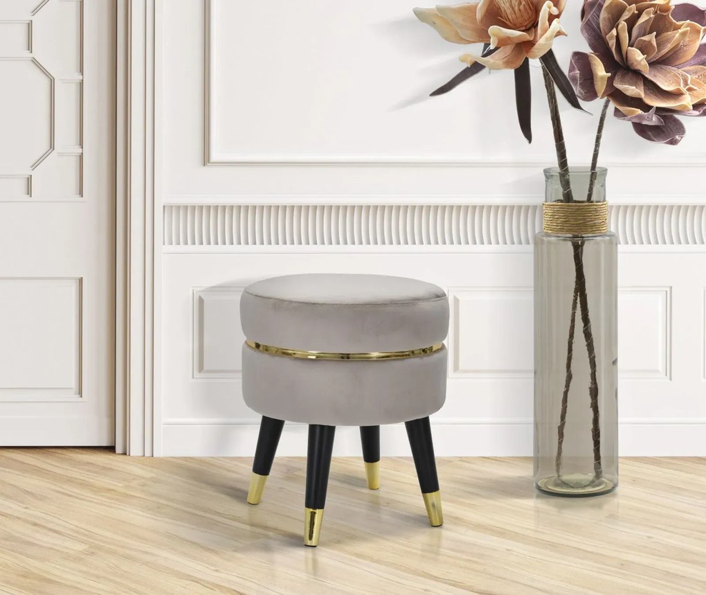 Taburet PARIS 35 cm šedý