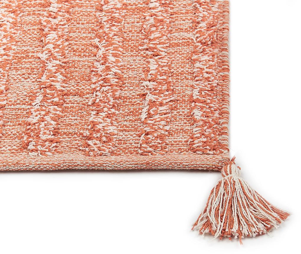Bavlněný koberec 80 x 150 cm oranžový MUGLA Beliani