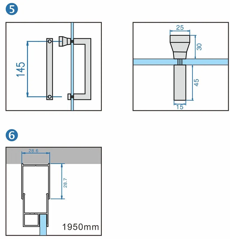 BPS-koupelny Čtvercový sprchový kout HYD-SK04 80x80 chrom/transparent