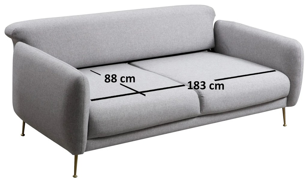Hanah Home Třímístná pohovka SEVILLA šedá 560ARE1311