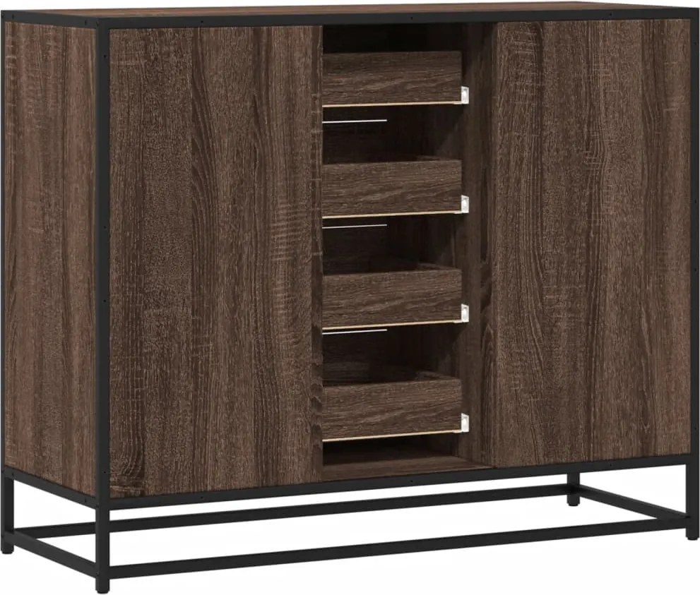Příborník hnědý dub 92 x 35 x 76 cm kompozitní dřevo 3300829