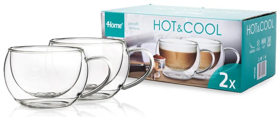 4Home Termo sklenice na cappuccino Hot&Cool 280 ml, 2 ks