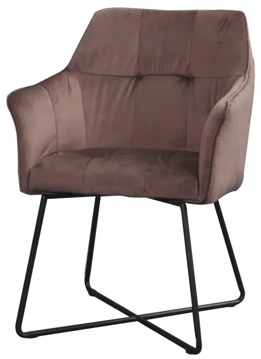 Deflee Jídelní židle LOFT BROWN ZDL38863samet  46 cm x 86 cm x 63 cm