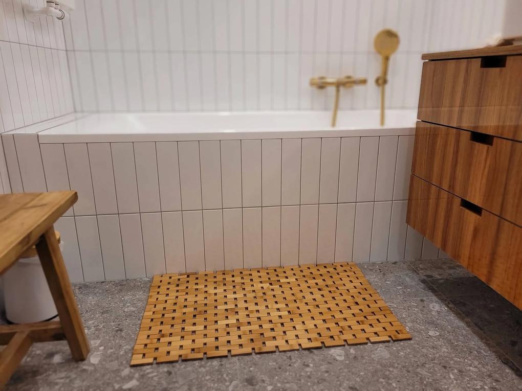 Koupelnová předložka bambusová 80 × 50 cm