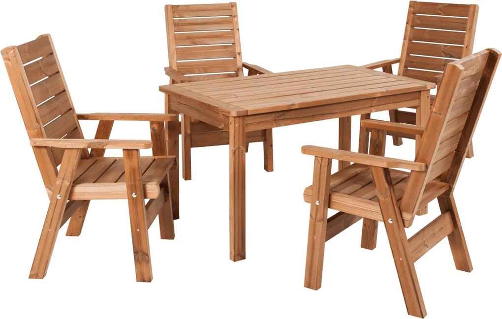 Zahradní dřevěný set PROWOOD z ThermoWood - SET M1 - Set + dodání nátěru v odstínu TEAK + PCD 91