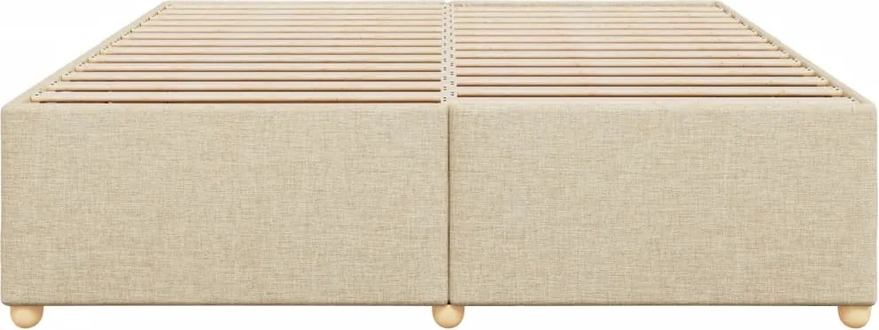 Rám postele bez matrace krémový 200 x 200 cm textil 3284762