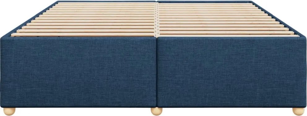 Rám postele bez matrace modrý 200 x 200 cm textil 3284763