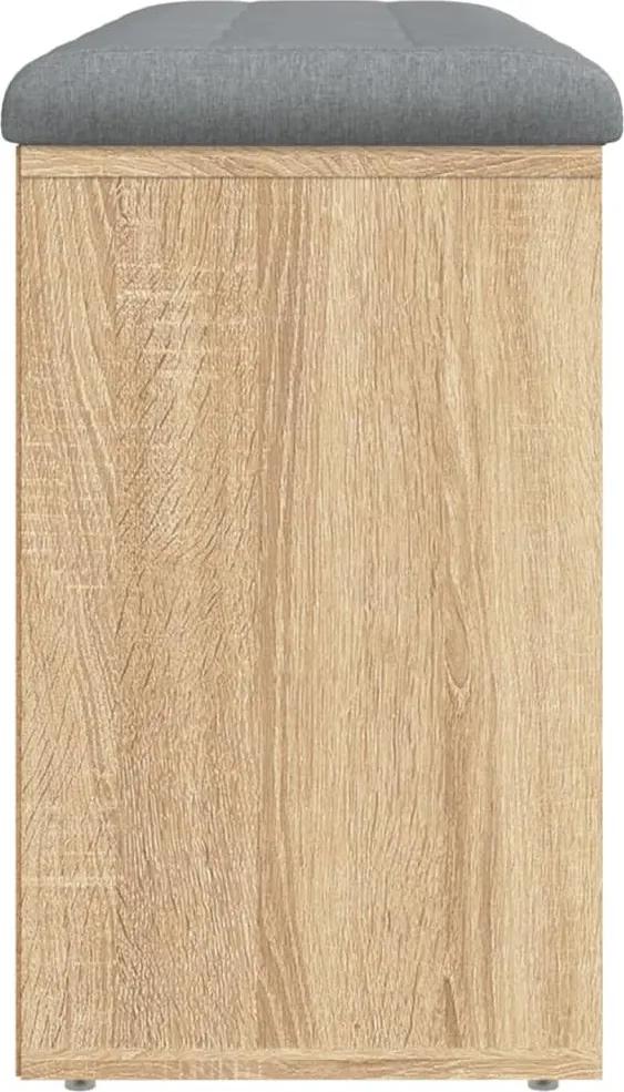 vidaXL Lavice s botníkem 102 x 32 x 50 cm kompozitní dřevo [835091] Barva: Bílá
