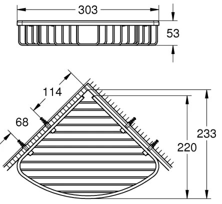 GROHE 40663001 - Drátěný mýdelník BAUCOSMOPOLITAN lesklý chrom