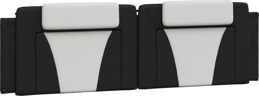 Postel Viana s matrací černá a bílá 180 x 200 cm umělá kůže 3208815