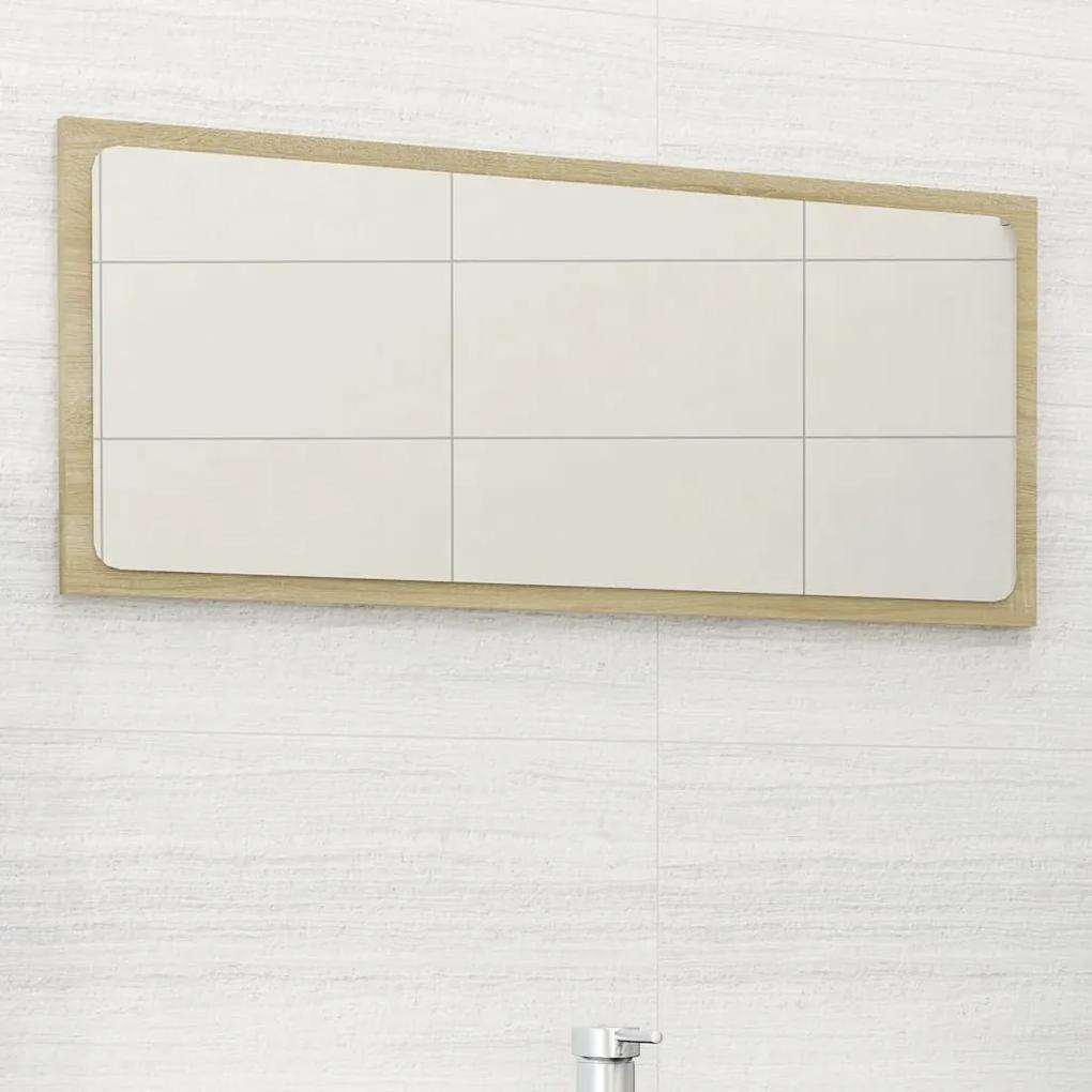 804617 vidaXL Koupelnové zrcadlo dub sonoma 80 x 1,5 x 37 cm dřevotříska