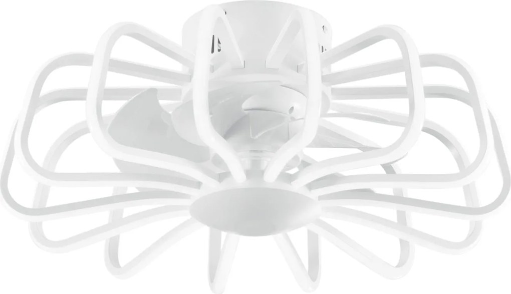 FAN LED-GRECALE-W-INT Svítidlo s ventilátorem GRECALE bílá akrylát/hliník 80 W 8470 lm CCT stmívatelné Wi‑Fi 50x20,7 cm - FANEUROPE