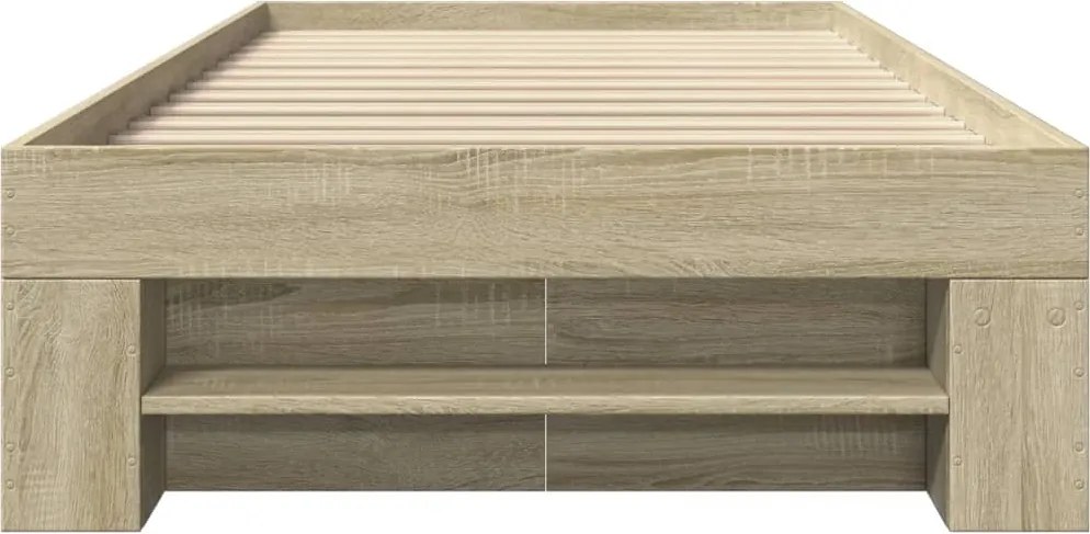 Rám postele bez matrace dub sonoma 75 x 190 cm kompozitní dřevo 3295529