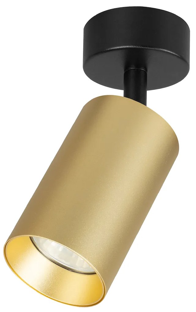 Bodové svítidlo Pipe, 1x zlaté kovové stínítko, b