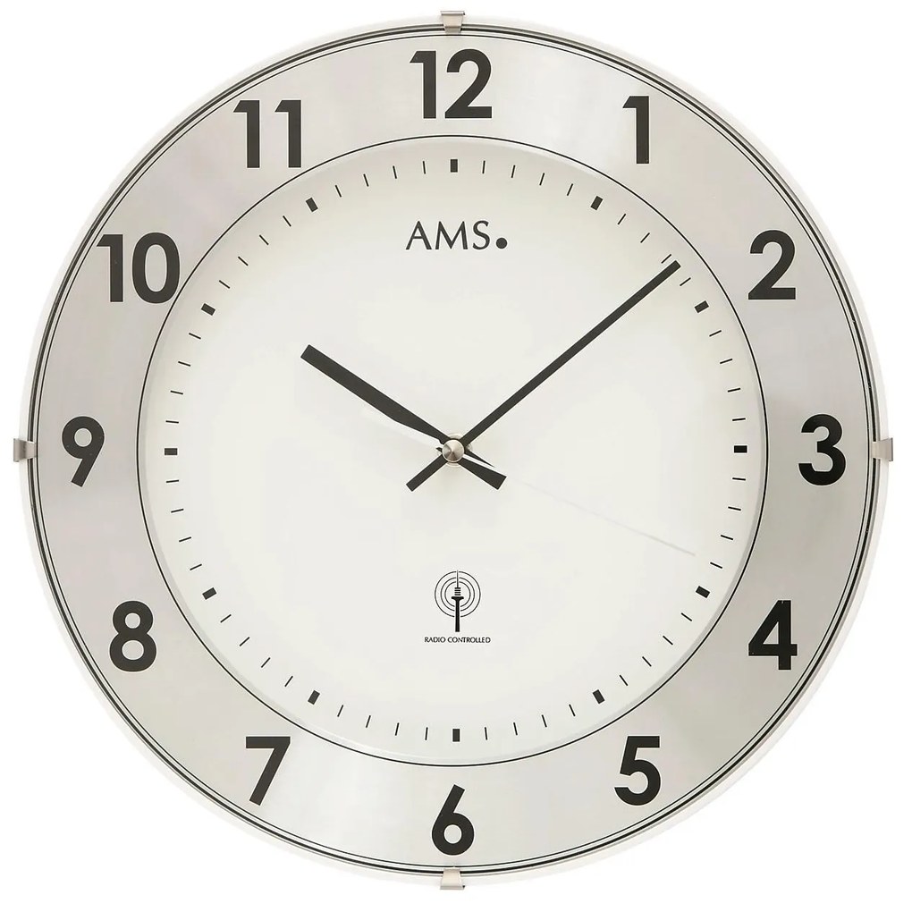 Nástěnné hodiny 5948 AMS řízené rádiovým signálem 30cm