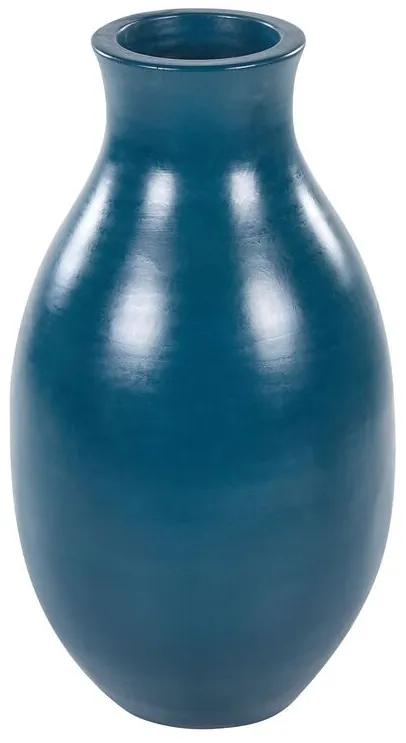 Pálená hlína Dekorativní váza 48 Modrá STAGIRA Beliani