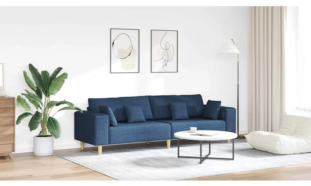 Pohovka Modrá 250 x 77 x 76 cm textil 3335150