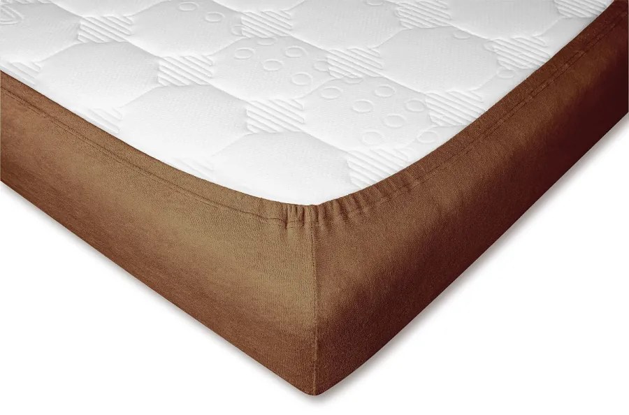 DADKA Froté prostěradlo nugát Rozměr 90x200x25