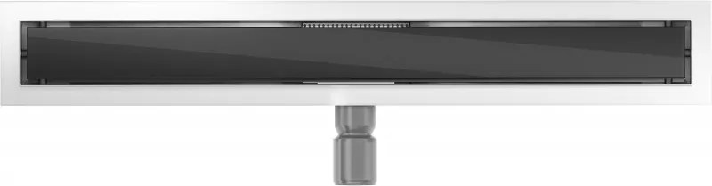 Mexen Flat nerezový sprchový žlab 60 cm vzor černé sklo, 1026060-15