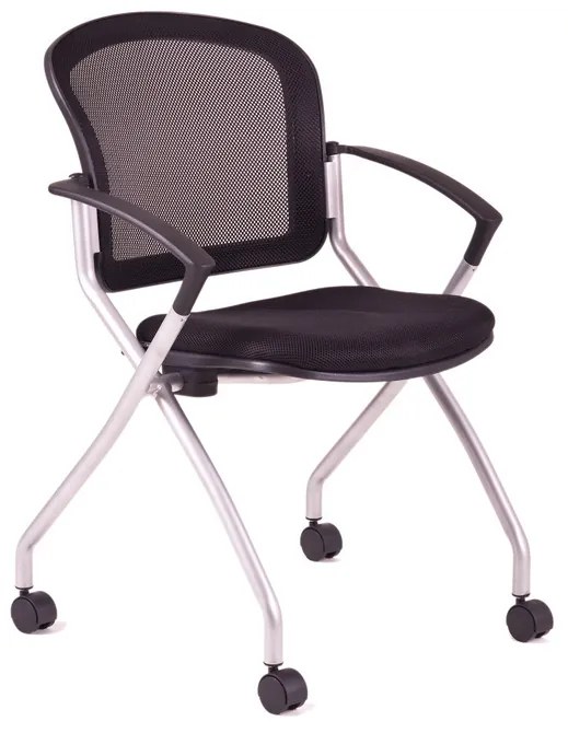Office Pro Jednací židle s kolečky METIS - DK 10, černá