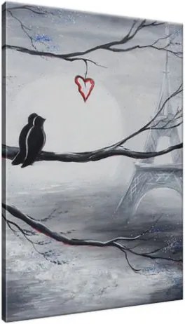 Ručně malovaný obraz Ptačí romantika v Paříži 70x100cm RM3440A_1AB