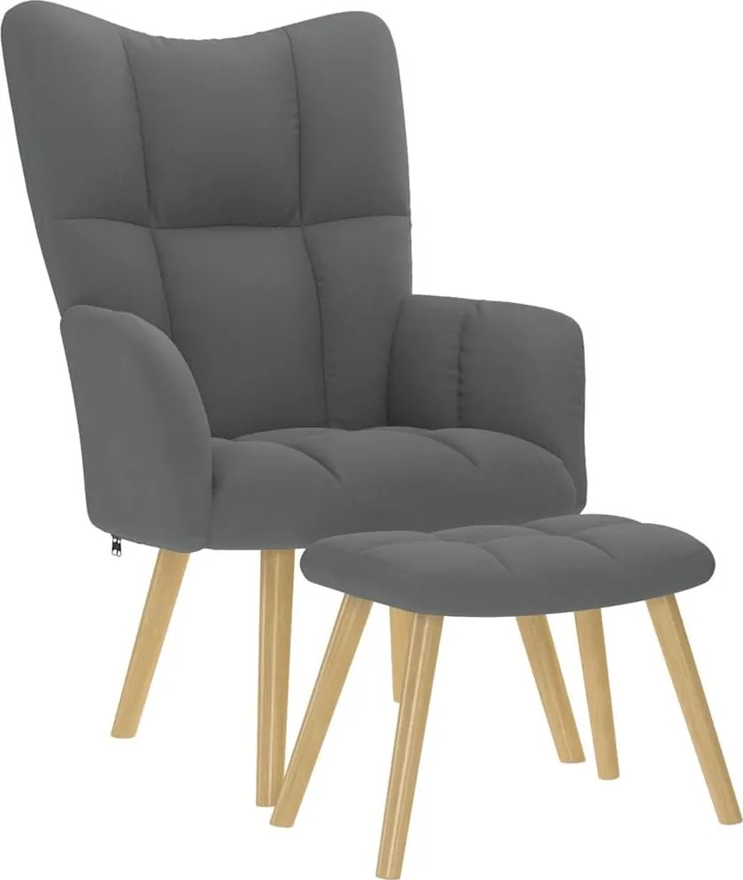 vidaXL Relaxační křeslo s podnožkou textil [4016785] Barva: Hnědá