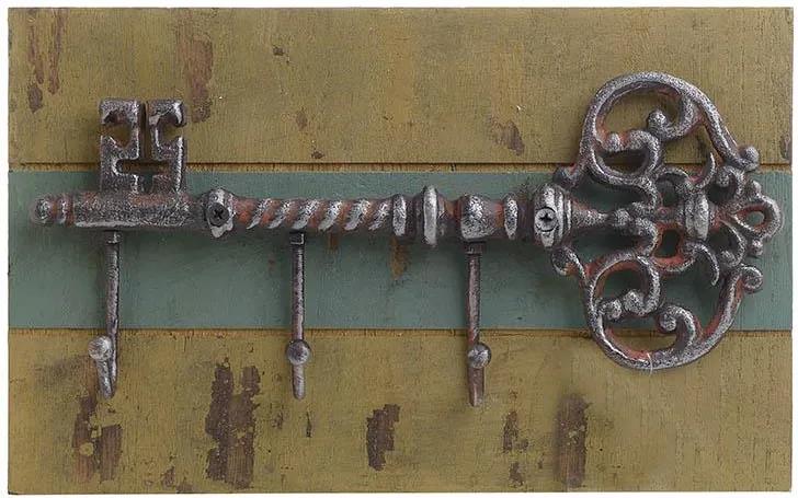 Nástěnný věšák na klíče 30 cm - hnědý, La Almara