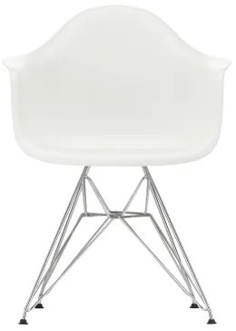Eames Plastic Armchair DAR chrom bílá bílé na koberec Vitra