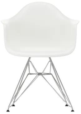 Eames Plastic Armchair DAR chrom bílá černé na koberec Vitra