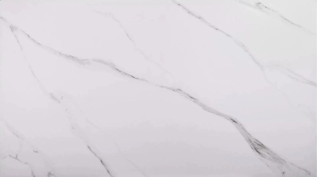 Jídelní rozkládací stůl Laconi 160/220 cm keramika bílý mramor/černý