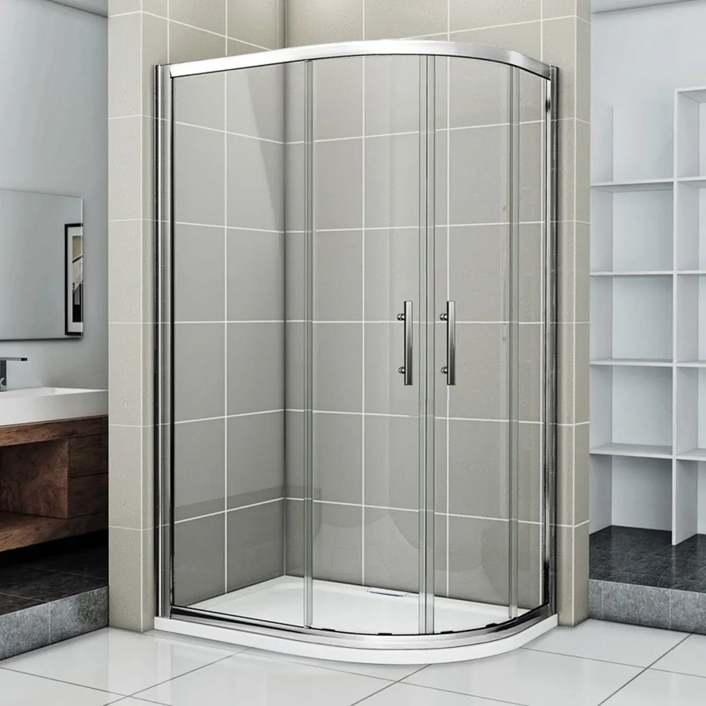 NATALI HARD 90x80 Clear Levý Sprchový kout asymetrický