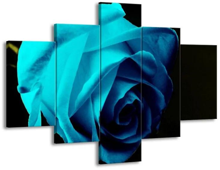 Modré kvítko růže 100x70 cm
