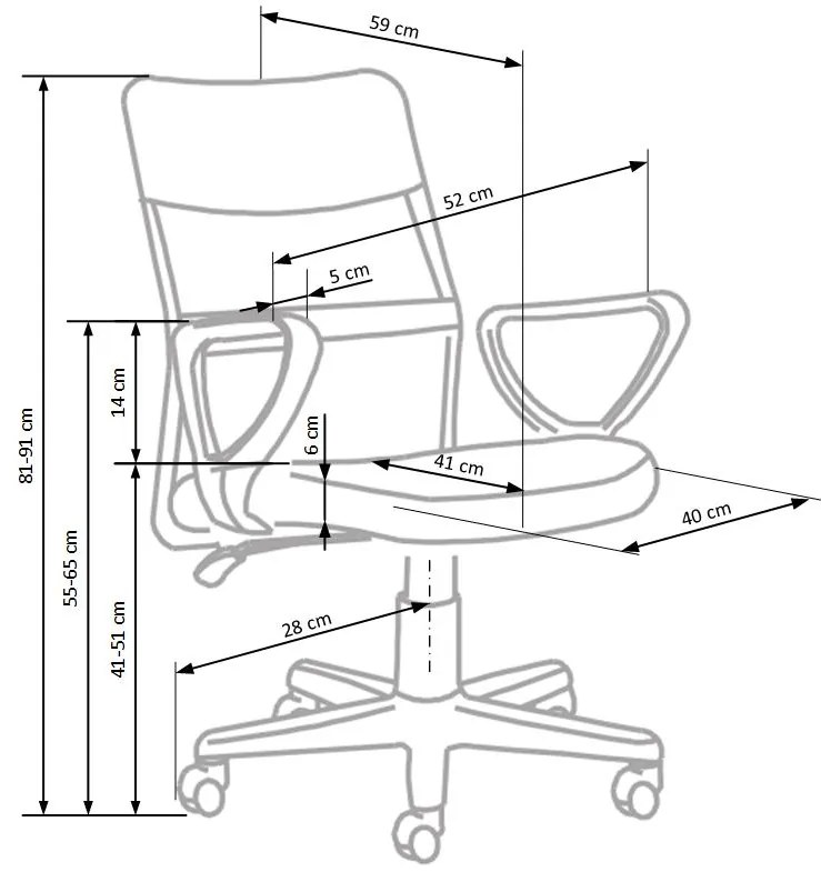 Halmar Dětská židle Timmy růžová