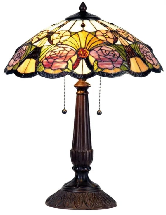 Stolní lampa Tiffany Roses – 44x57 cm