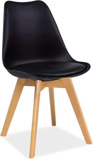 Židle KRIS buk/černá