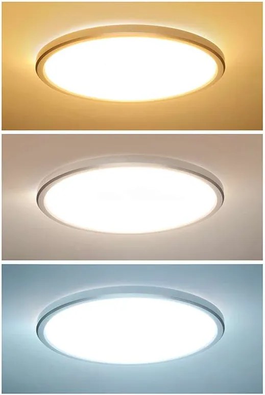LED stropní světlo odolné vůči vlhkosti WO826 - průměr 30 cm, bílá