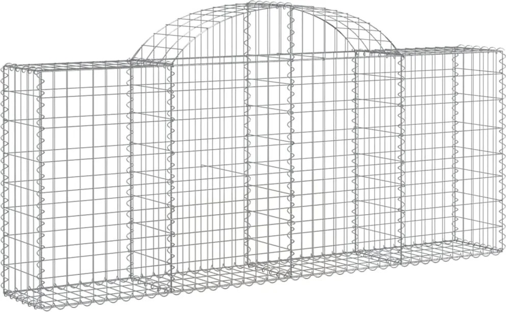 Klenuté gabionové koše 20ks 200x30x80/100 cm pozinkované železo 3146104