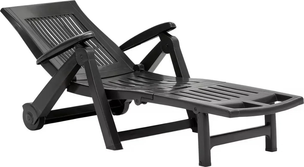 Zahradní lehátko ZIRCONE, 72×195×101 cm, antracitová I.P.A.E-Progarden