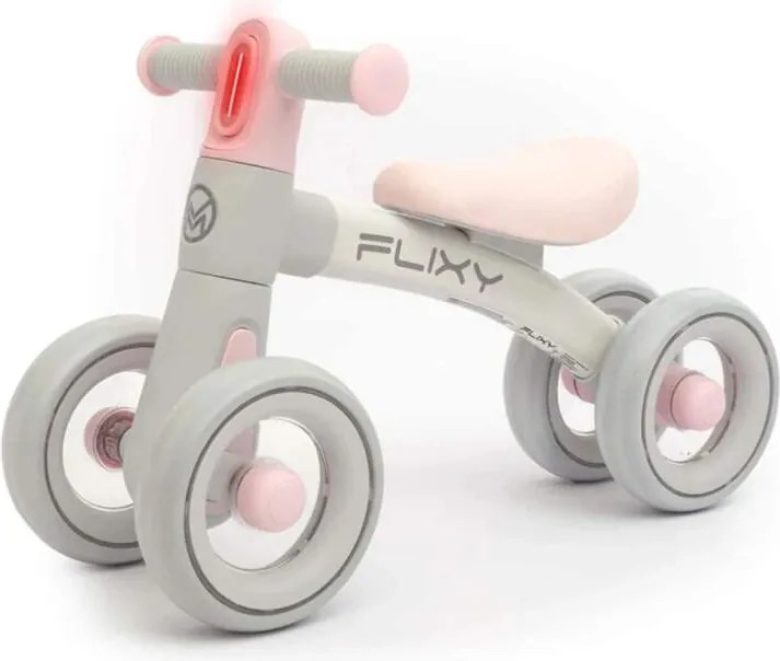 Dětské odrážedlo s LED světlem Milly Mally FLIXY pink