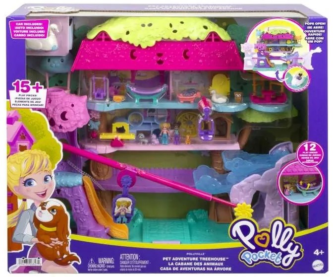 Mattel polly pocket pidi svět dům na stromě, hjj98