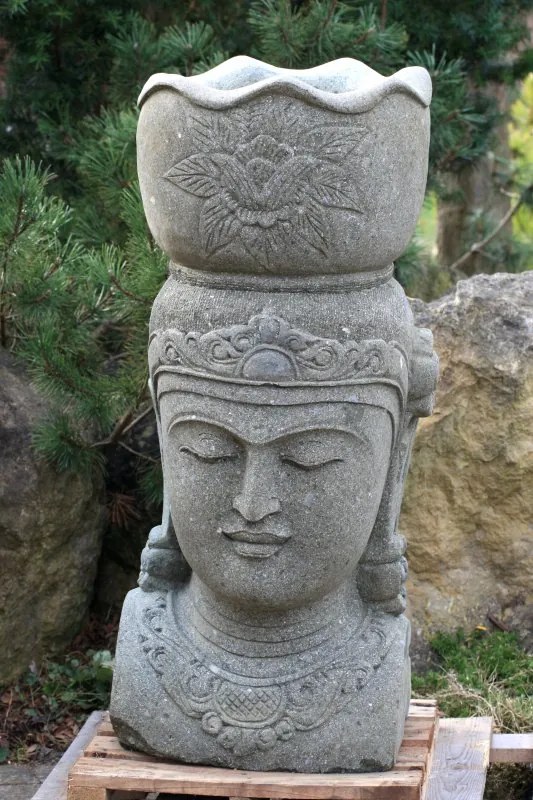 Květináč - hlava Buddha 100 cm