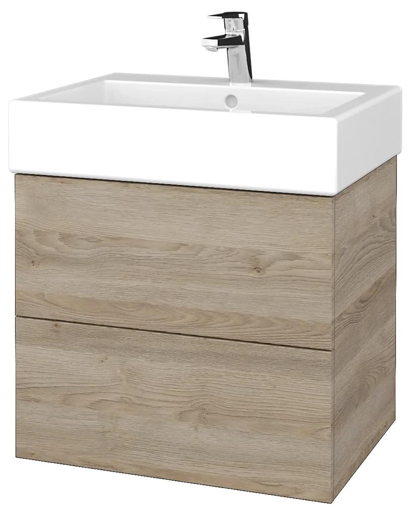 Dřevojas Koupelnová skříň VARIANTE SZZ2 60 Varianta: N01 Bílá lesk / D02 Bříza