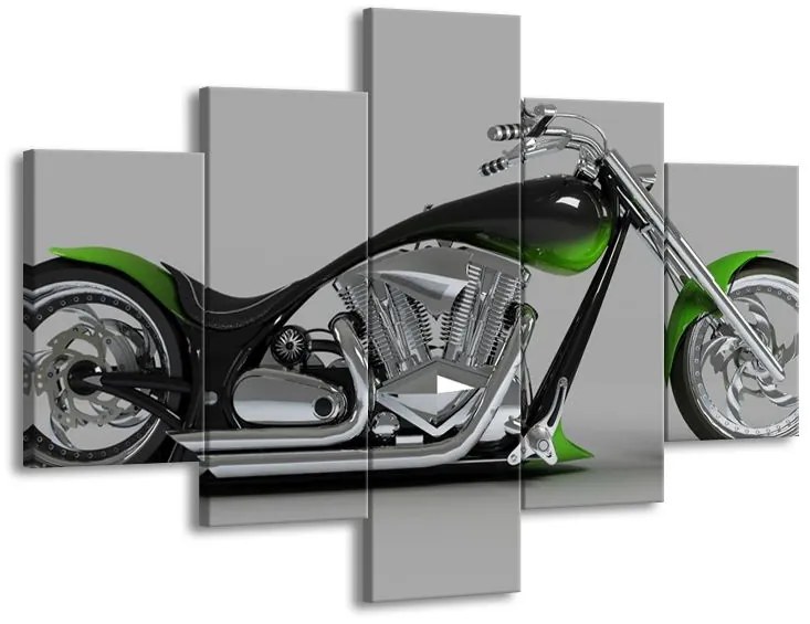 Zelená motorka 100x70 cm