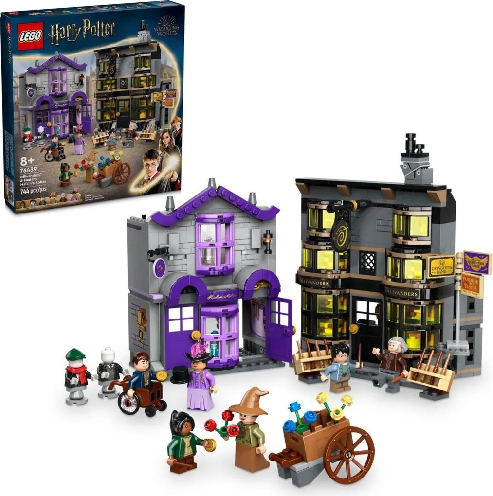 Lego stavebnice lego harry potter 76439 ollivanderův obchod a obchod madame malkinové