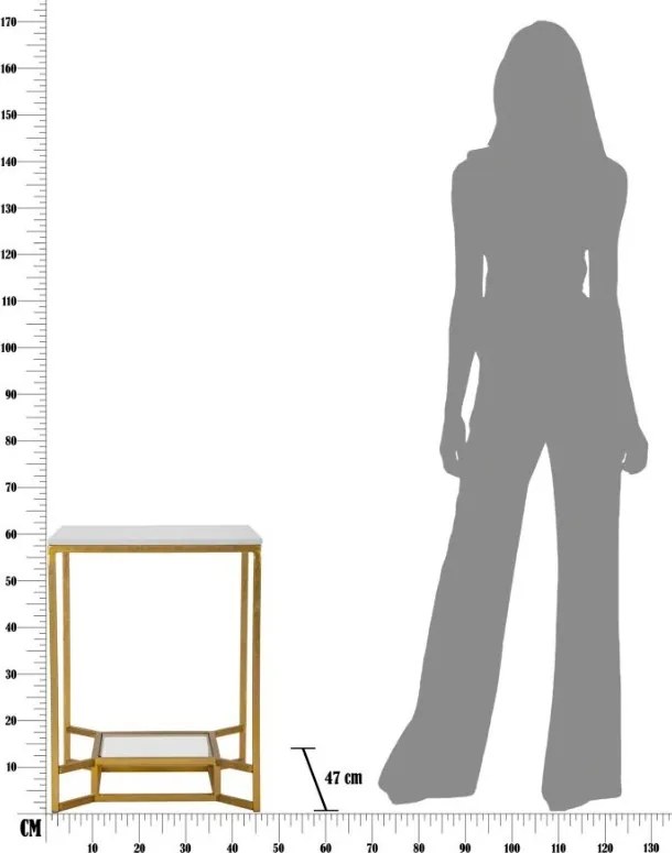 Designový odkládací stolek Tamithy 47 cm zlatý