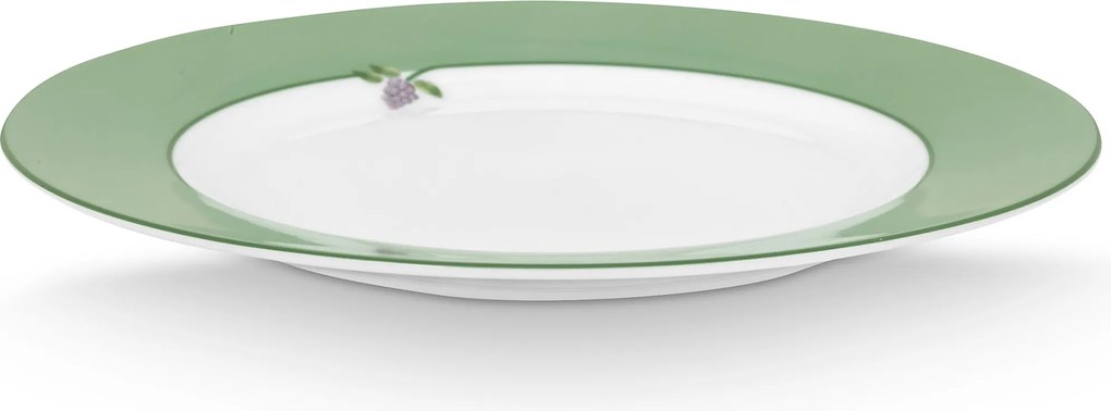 Pip Studio Lily & Lotus talíř Ø23cm, zelený (talíř tenkostěnného porcelánu)