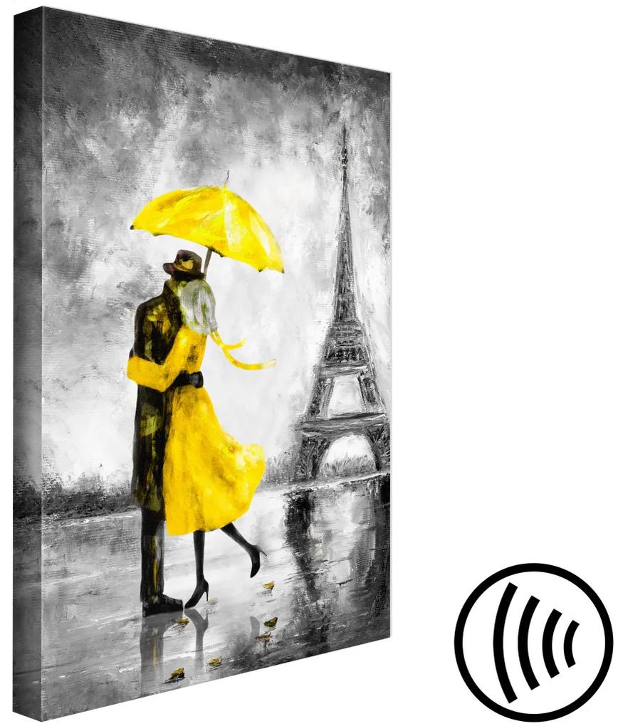 Obraz Pařížská mlha (1-dílný) vertikální žlutá